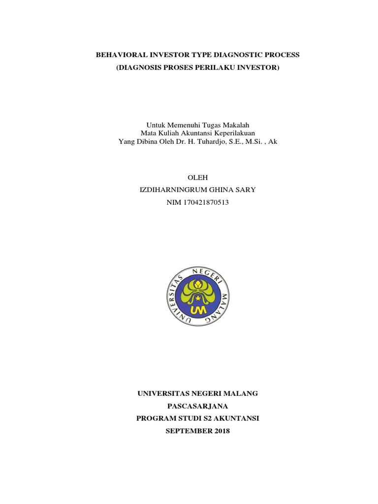 Behavioral Investor Types | PDF