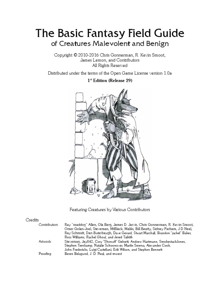 Basic Fantasy Field Guide r29 | PDF | Chimpanzee