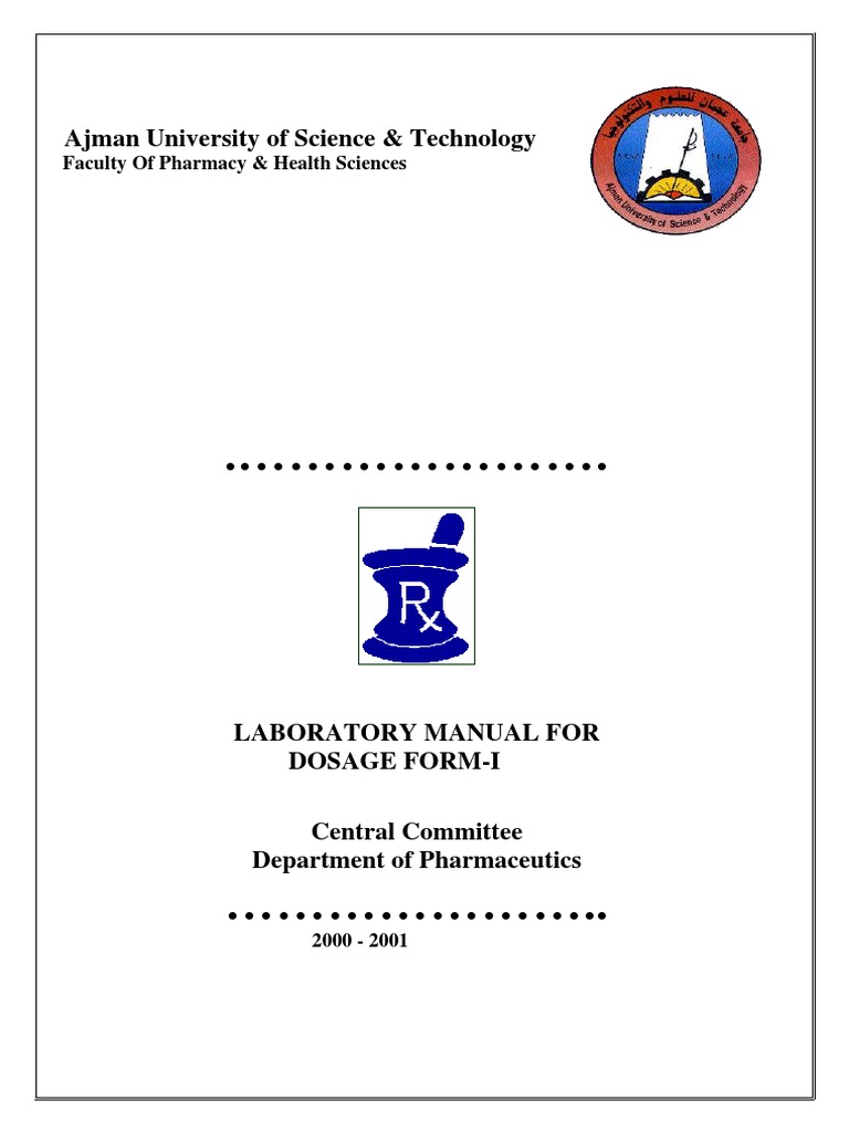 Dosage Form Manual Pharmacy | PDF | Tablet (Pharmacy) | Pharmaceutical ...
