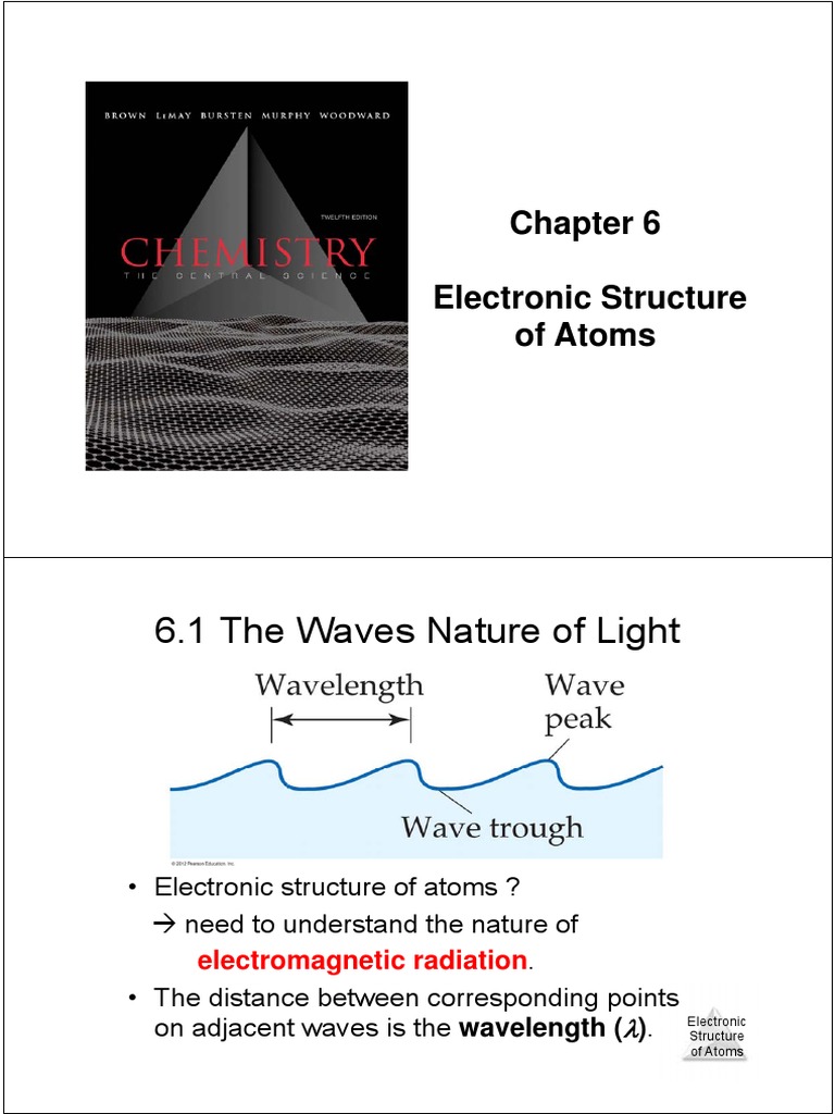 6 1 The Waves Nature Of Light Electronic Structure Of Atoms Pdf