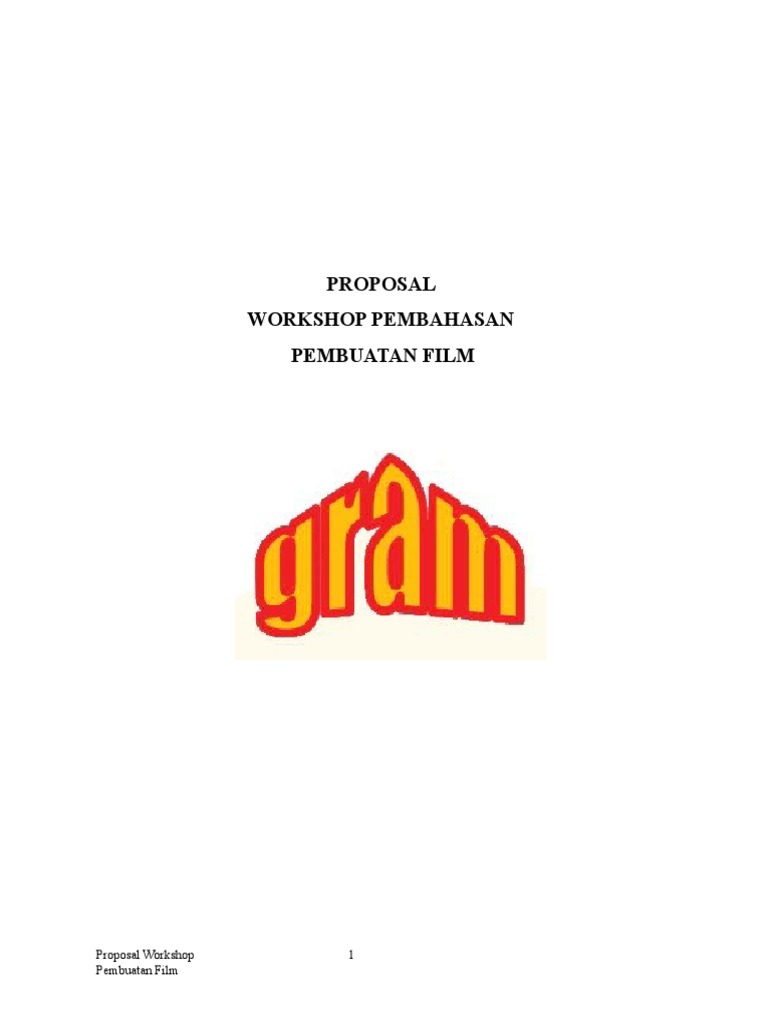Contoh Proposal Workshop Film | PDF