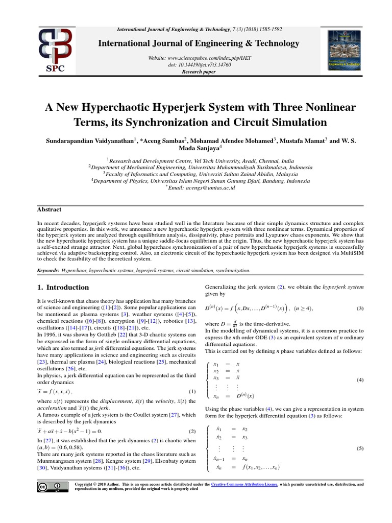 A New Hyperchaotic Hyperjerk System With Three Nonlinear Terms, Its Synchronization and Circuit ...