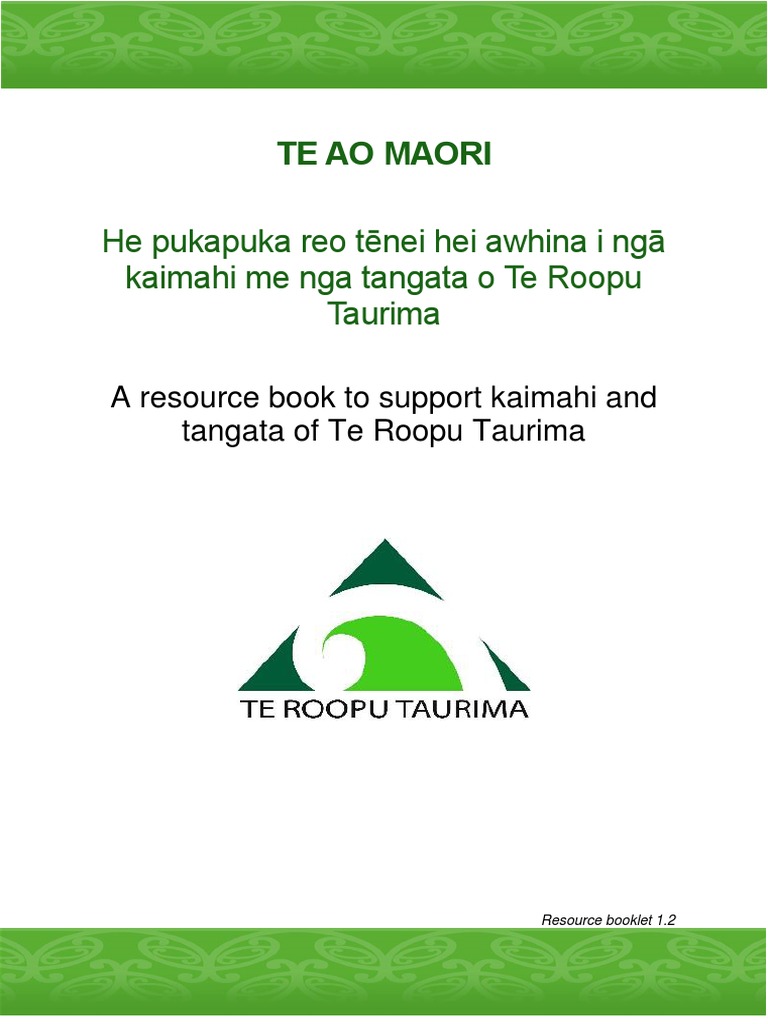 He Pukapuka Reo Tēnei Hei Awhina I Ngā Kaimahi Me Nga Tangata o Te ...