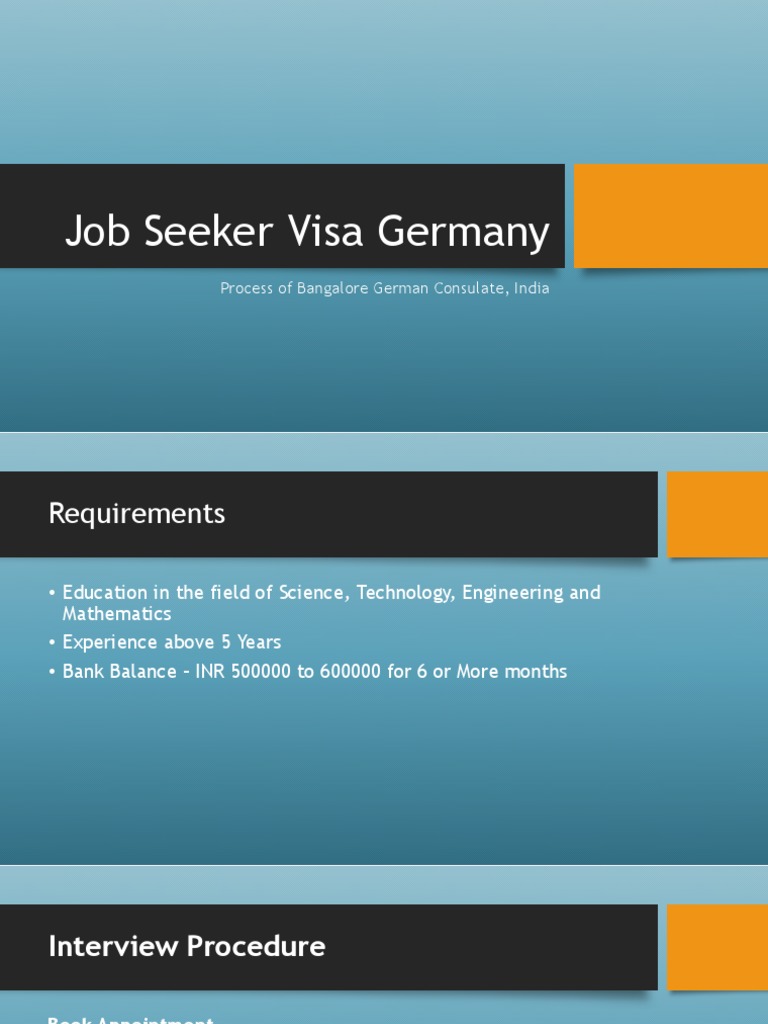 Job Seeker Visa Germany | PDF