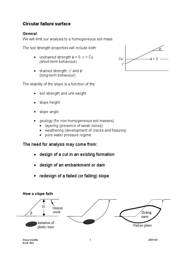 Circular Failure | PDF | Classical Mechanics | Solid Mechanics