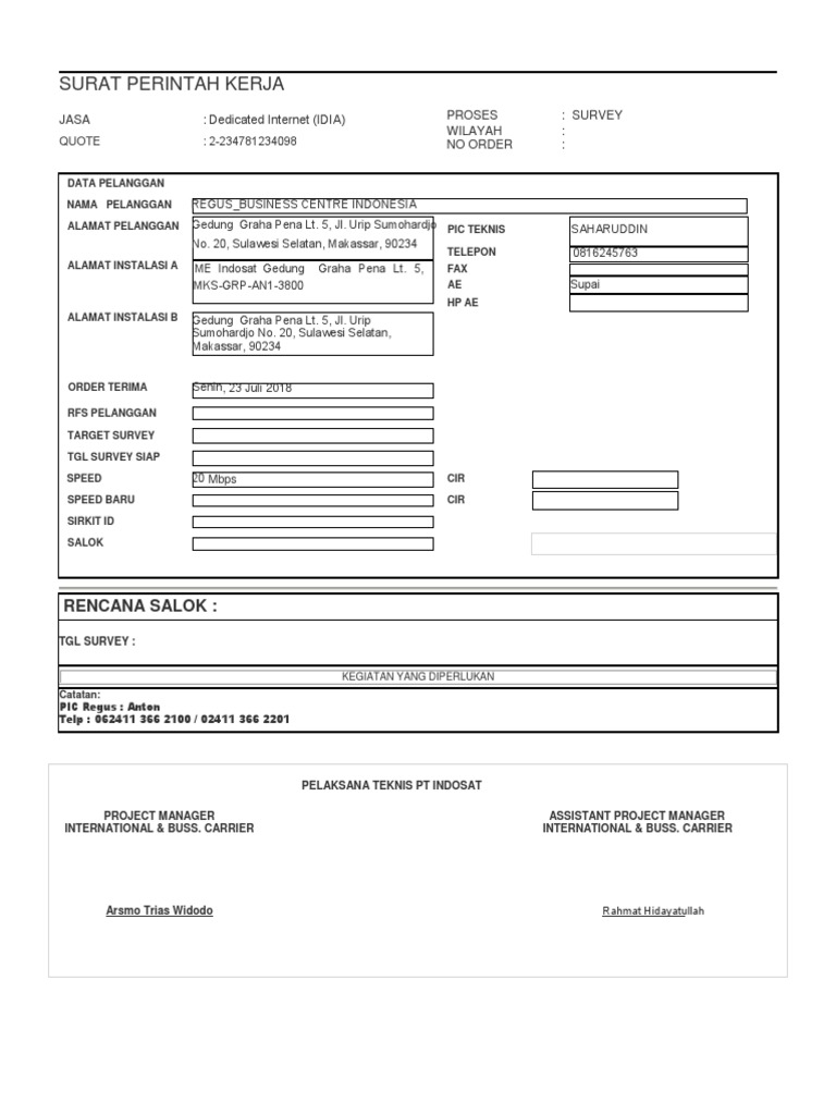 SPK Survey (Regus Graha Pena Makassar) PDF | PDF