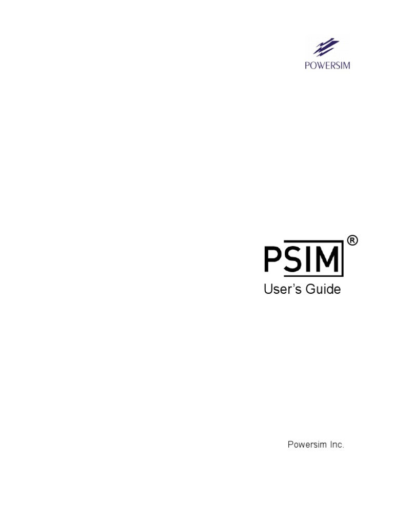 PSIM User Manual | PDF | Spice | Trigonometric Functions