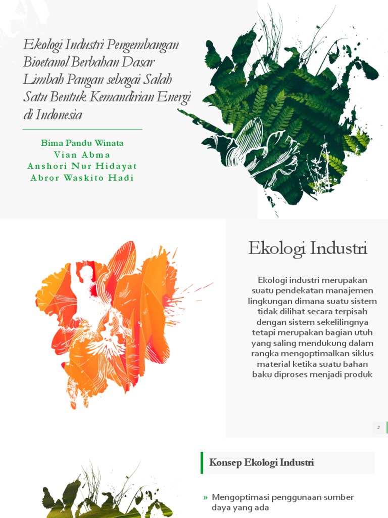 Ekologi Industri Pengembangan Bioetanol Berbahan Dasar Limbah Pangan | PDF