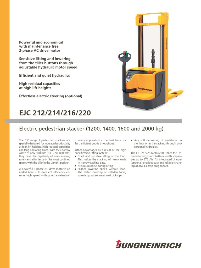 Jungheinrich Stacker Electrico Brochura Stacker Electrico Jungheinrich ...