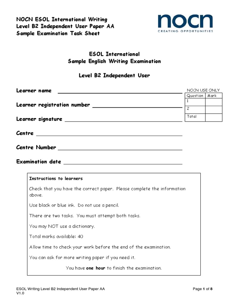 b2 s1 WRITING | Download Free PDF | English Language | English As A ...