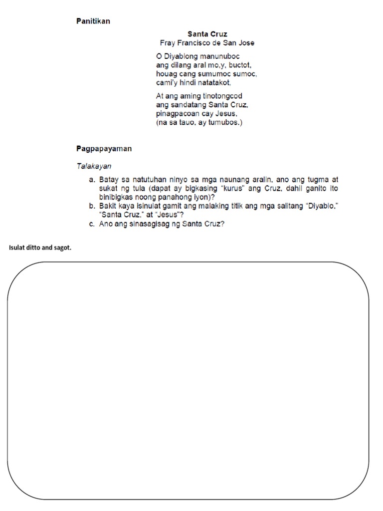 Filipino Activity | PDF