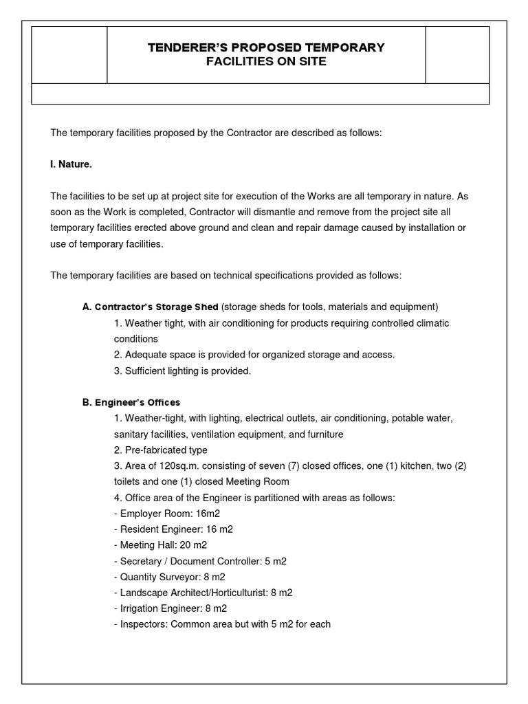 Proposed Temporary Facilities | PDF