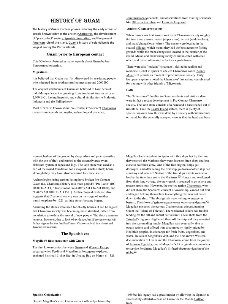 History of Guam | PDF | Guam
