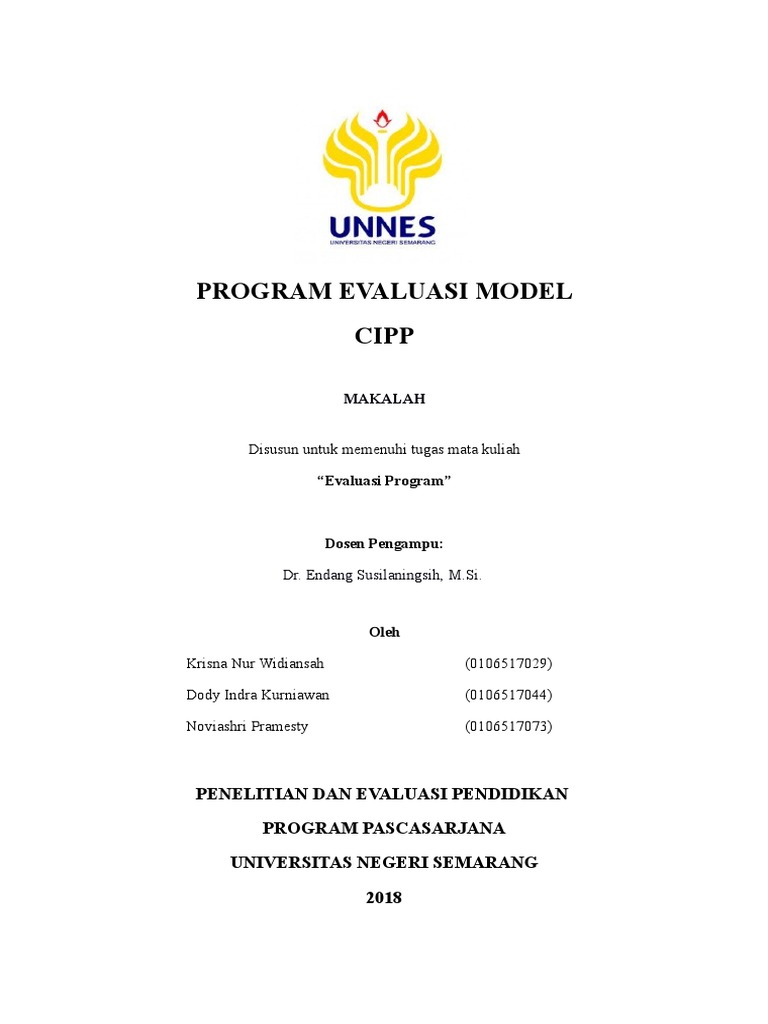 Program Evaluasi Model Cipp | PDF