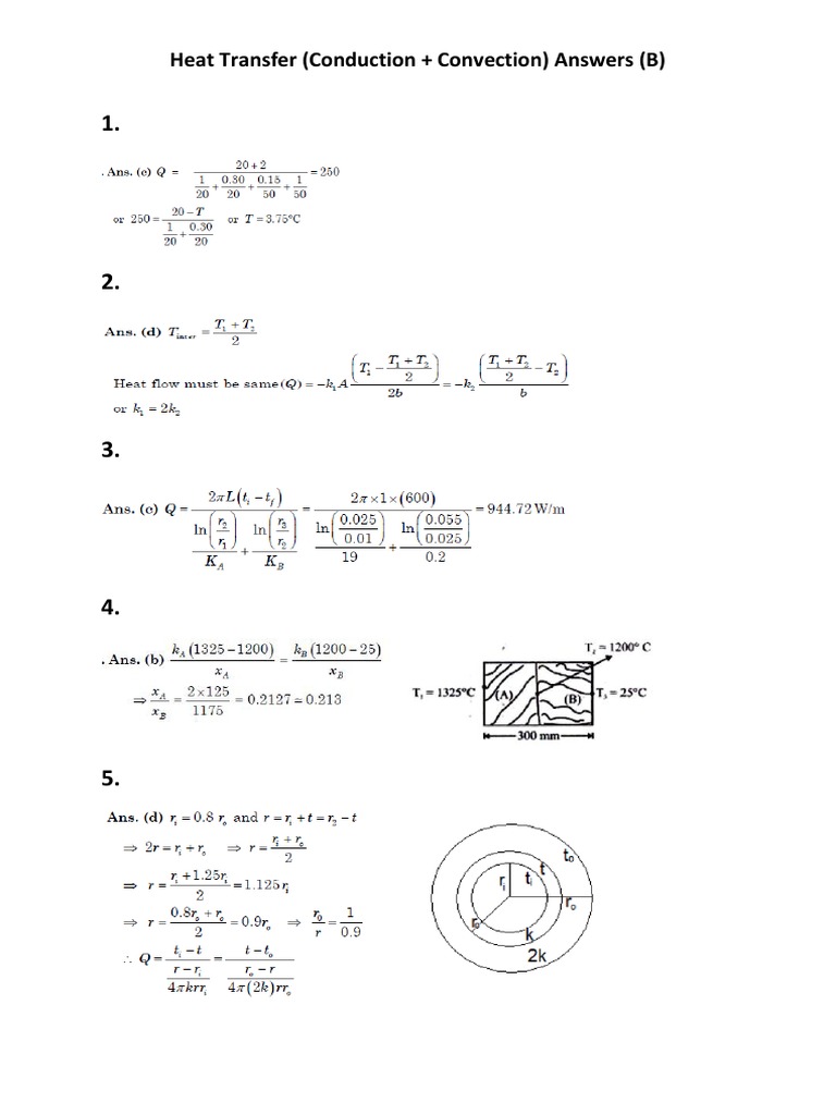 Conduction and Convection 15 Questions Set B Answers | PDF | Science ...
