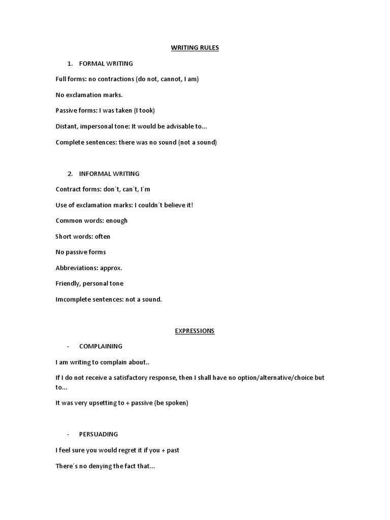 Writing Rule1 | PDF | Linguistics