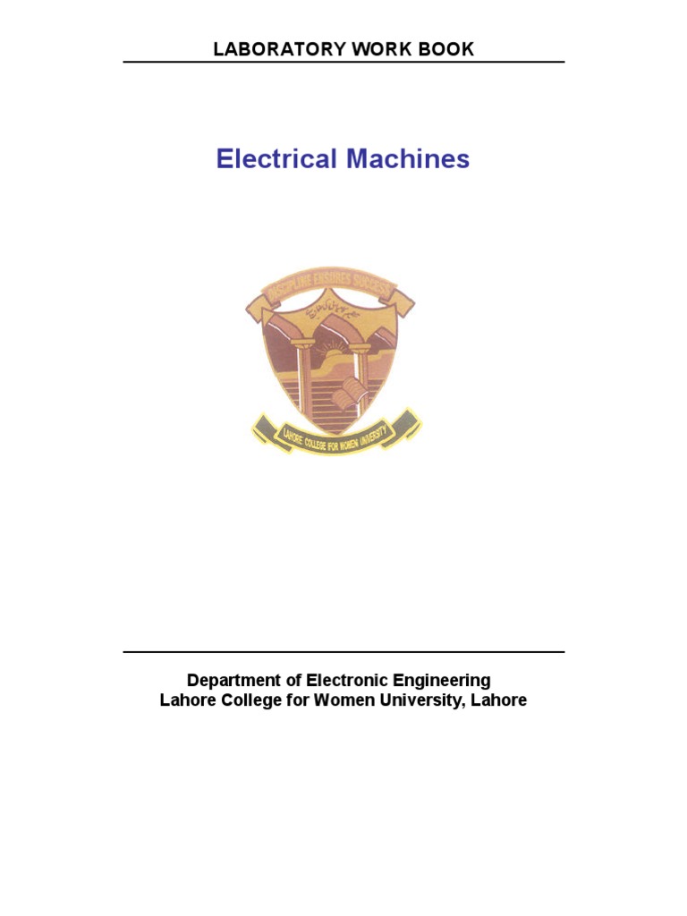 Electrical Machines Lab Manual | PDF | Direct Current | Electric Generator
