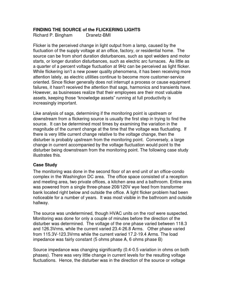 Understanding Light Flicker Sources | PDF | Electronics | Physical ...