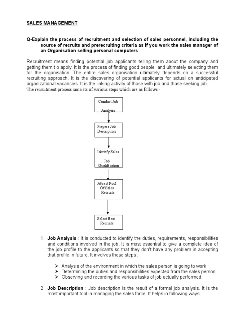 Introduction To Sales Management | PDF | Organizational Structure ...