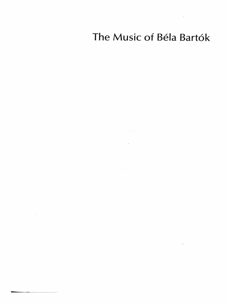 Antokoletz - The Music of Bela Bartok | PDF