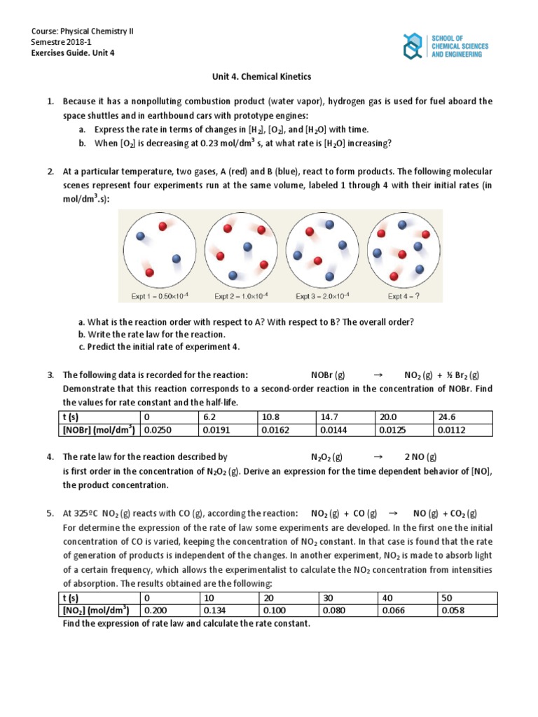 Exercises Unit4 1 | PDF | Chemical Reactions | Chemistry