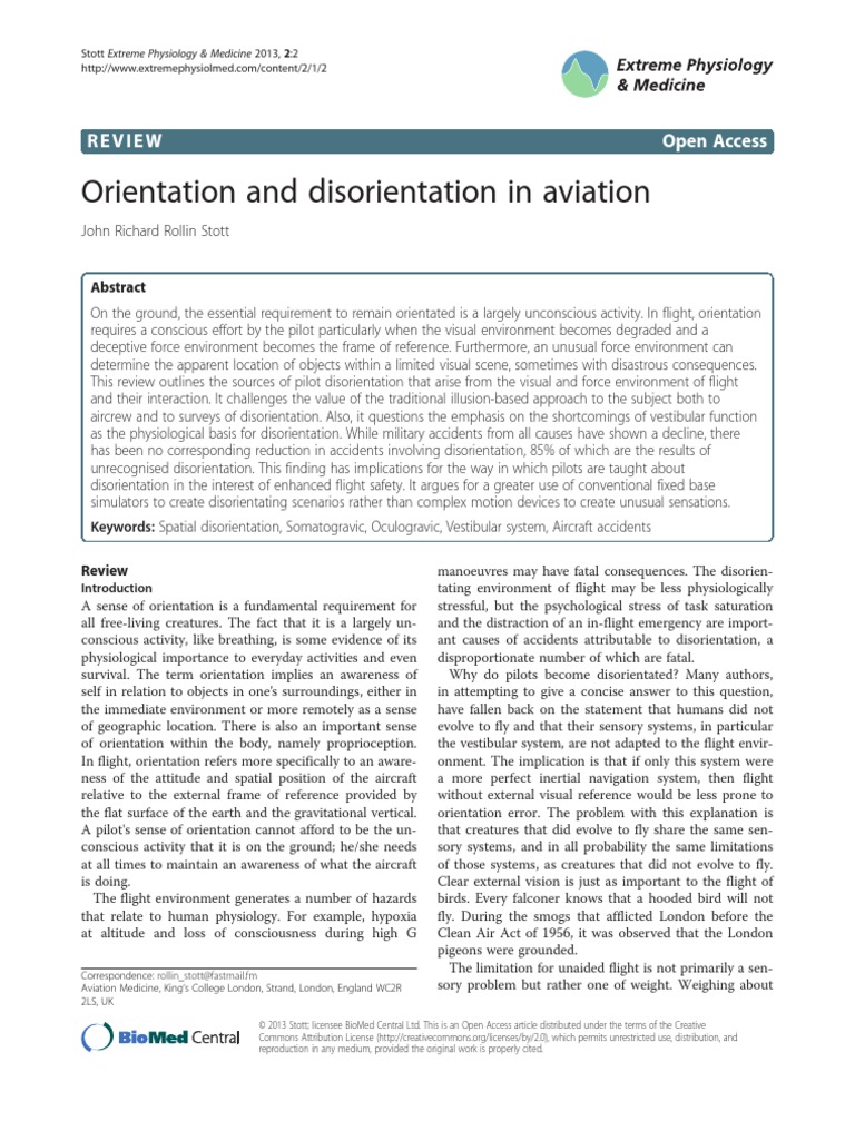Orientation and Disorientation in Aviation | PDF | Aircraft | Helicopter
