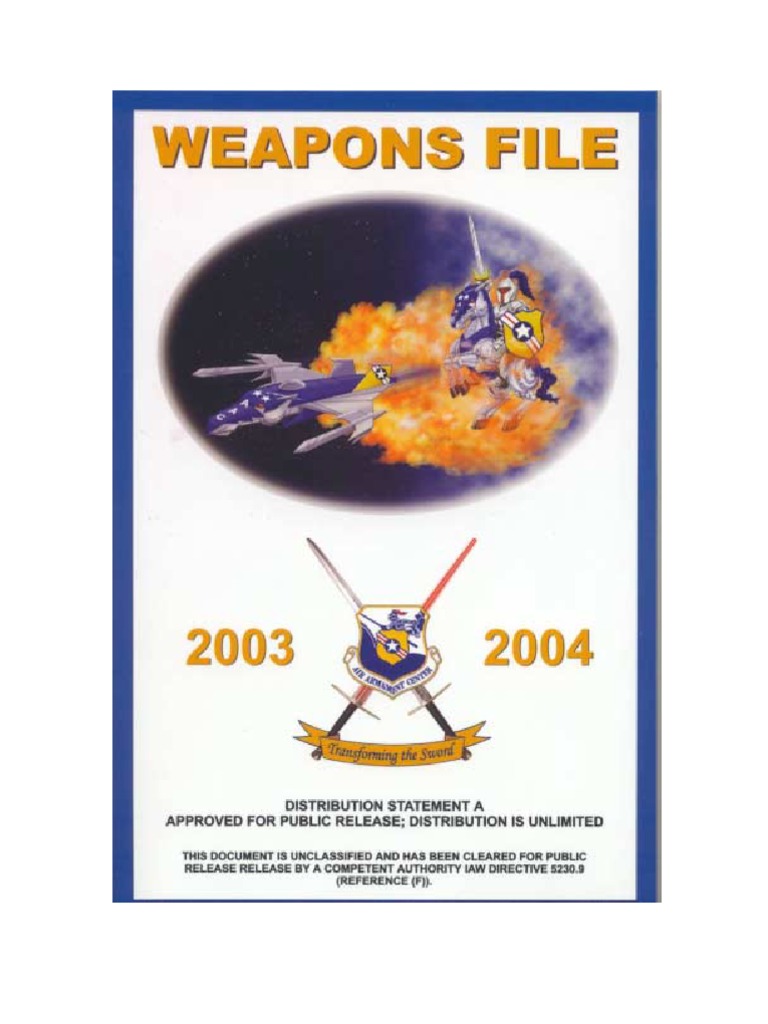 Updated USAF Weapons File 2003-2004 | PDF | Missile | Military Science
