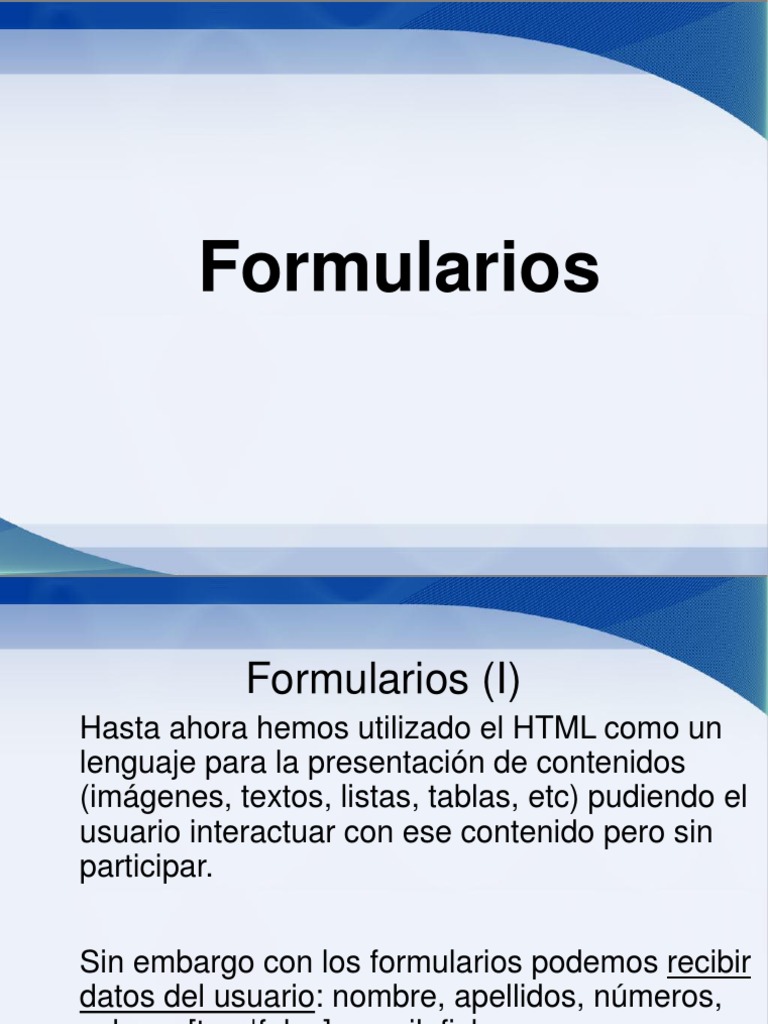 Formularios en HTML5 | PDF | HTML | Contraseña