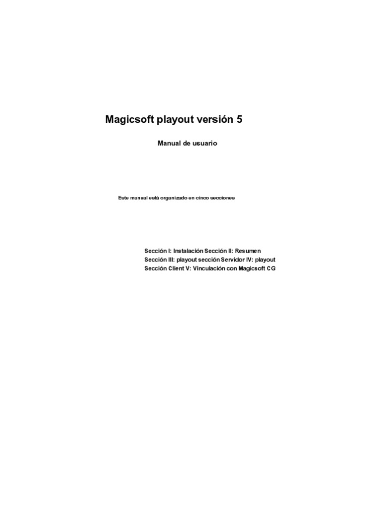 MagicSoft Playout Help - En.es | PDF | Point and Click | Metadatos