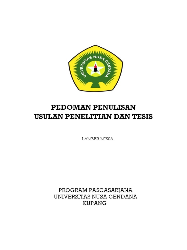 Cover Pedoman Penulisan | PDF