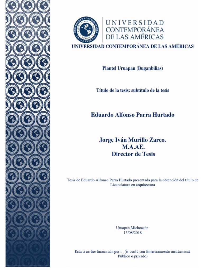 Portada de Tesis Institucional | PDF | Diseño