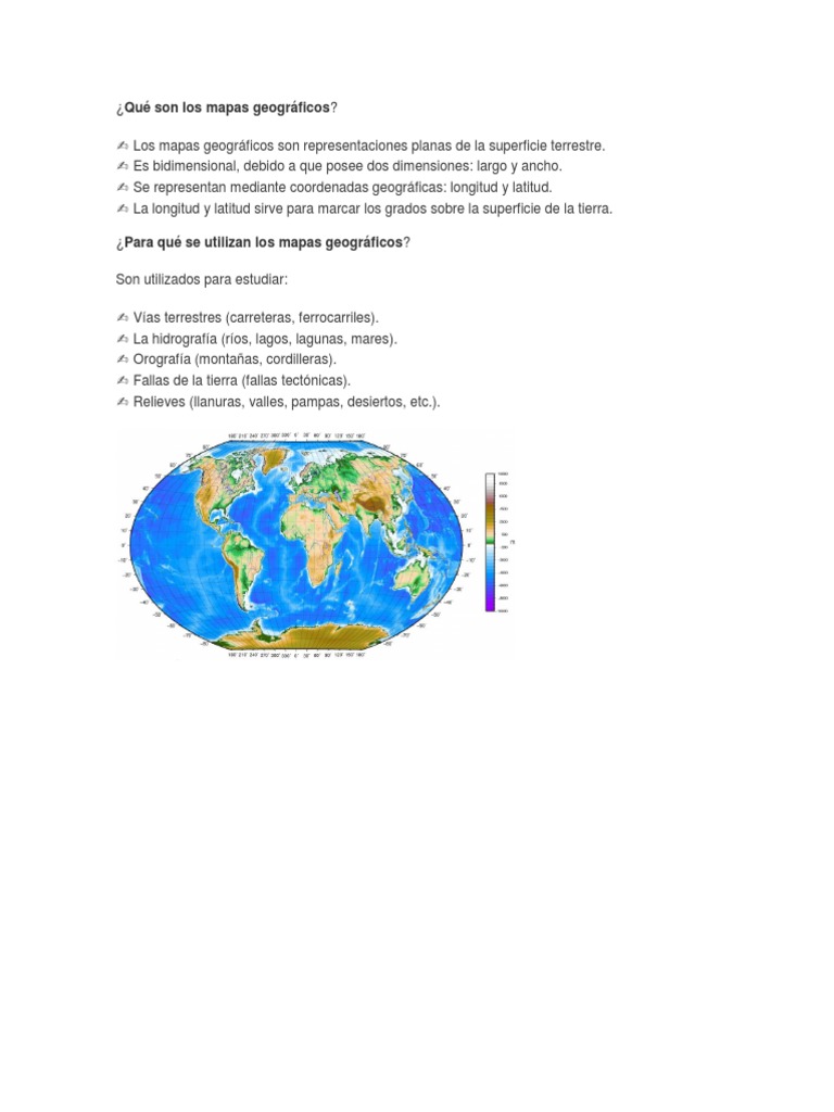 Qué Son Los Mapas Geográficos | PDF | Mapa | Tierra