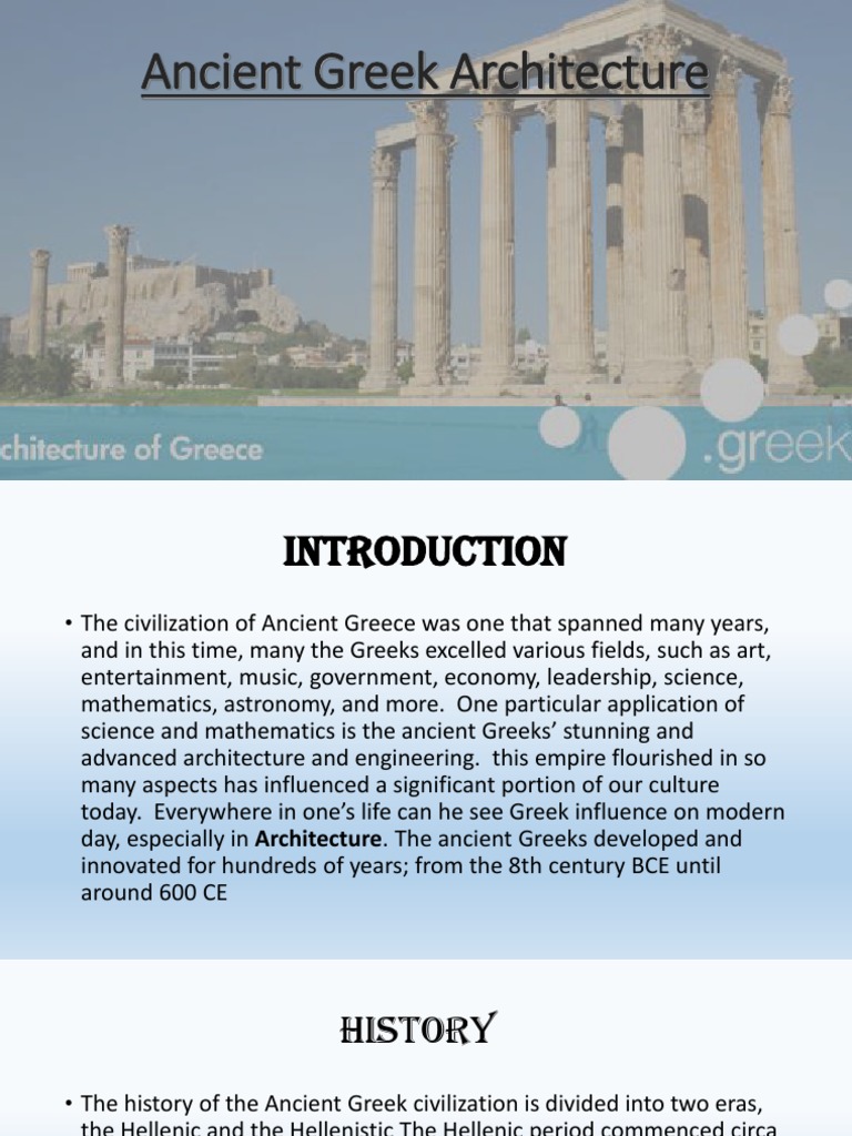 Ancient Greek Architecture Overview | PDF | Ancient Greece | Ancient ...