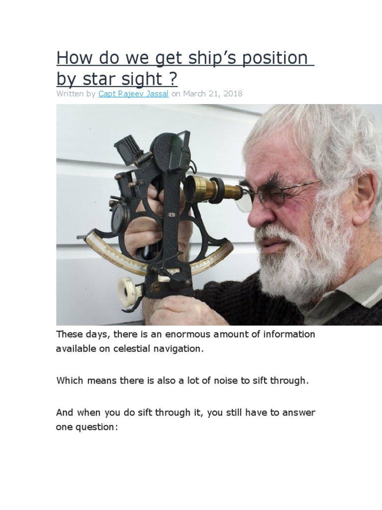 Star Sight Navigation Techniques | PDF | Twilight | Navigation