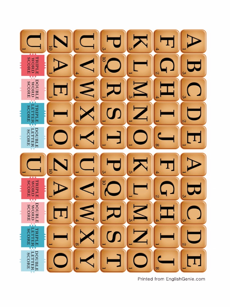 Printable Scrabble Letters PDF | PDF