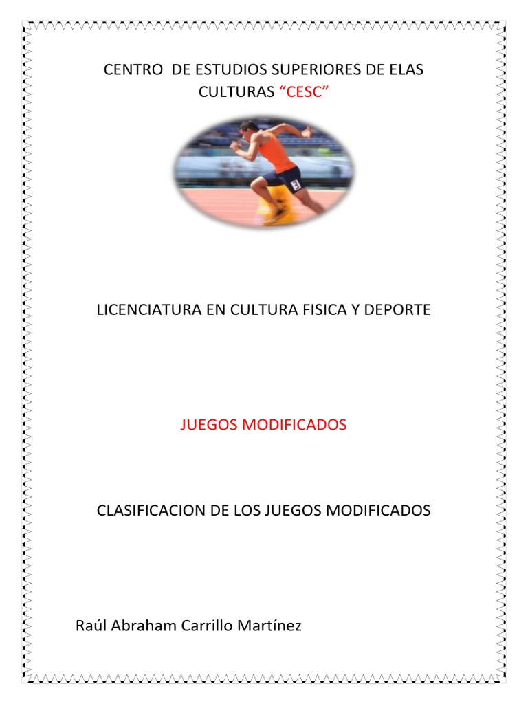 Clasificacion Del Juego Modificado | PDF | Deportes | Aprendizaje