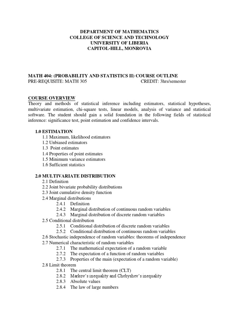 Stella Maris Test 1 | PDF | Probability Distribution | Random Variable