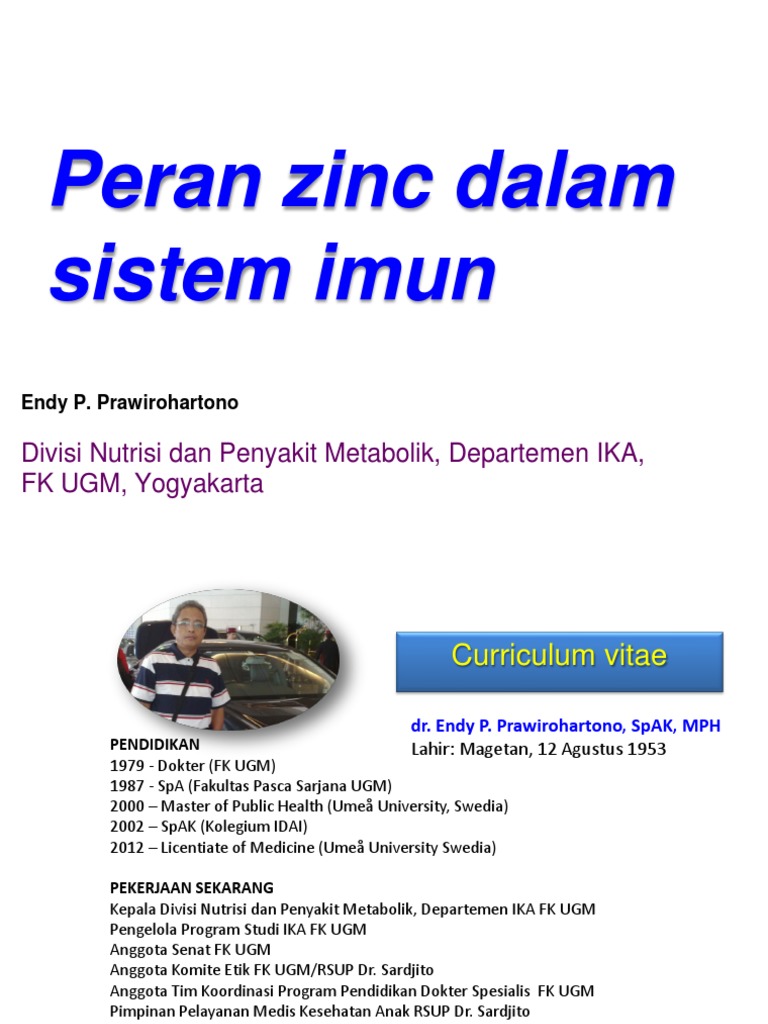 Peran Zinc Dalam Sistem Imun (DR Endy) | PDF