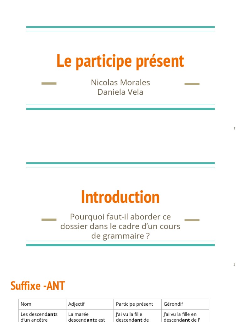 Comprendre le Participe Présent en Français | PDF | Verbe | Nom (grammaire)