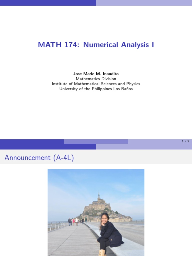Slides On Numerical Analysis | PDF | Numerical Analysis | Approximation