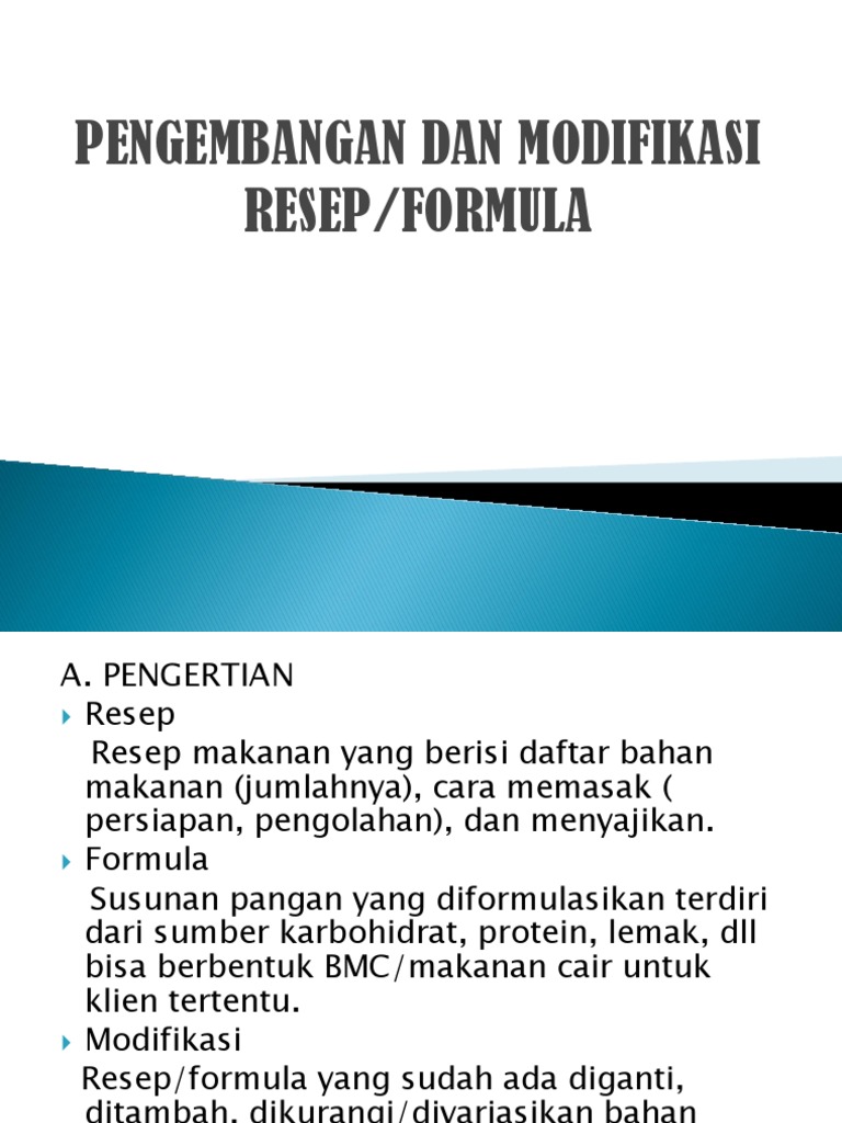 Pengembangan Resep 1 | PDF