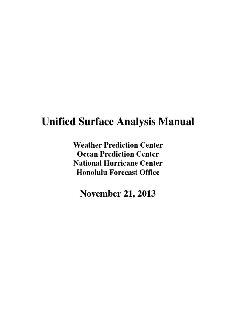 Unified Surface Analysis Guide | PDF | Tropical Cyclones | Wound