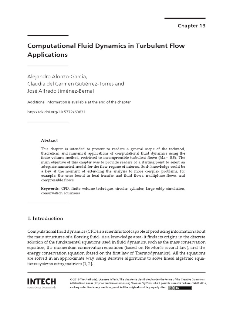 Computational Fluid Dynamics in Turbulent Flow Applications | PDF | Computational Fluid Dynamics ...