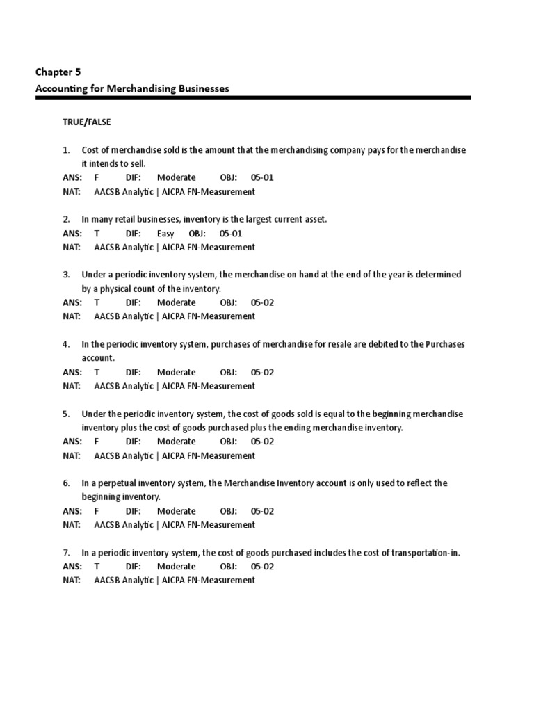 Tutorial (Merchandising With Answers) | PDF | Discounts And Allowances ...