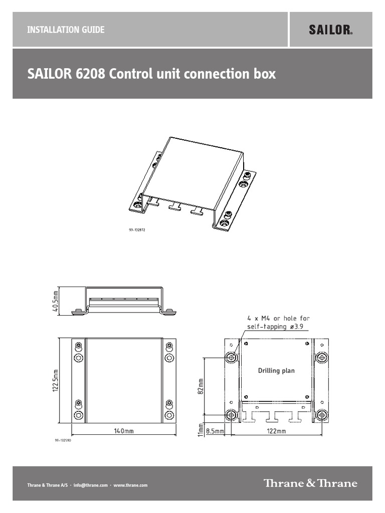 Installation Guide Sailor 6208 Control Unit Conn Box