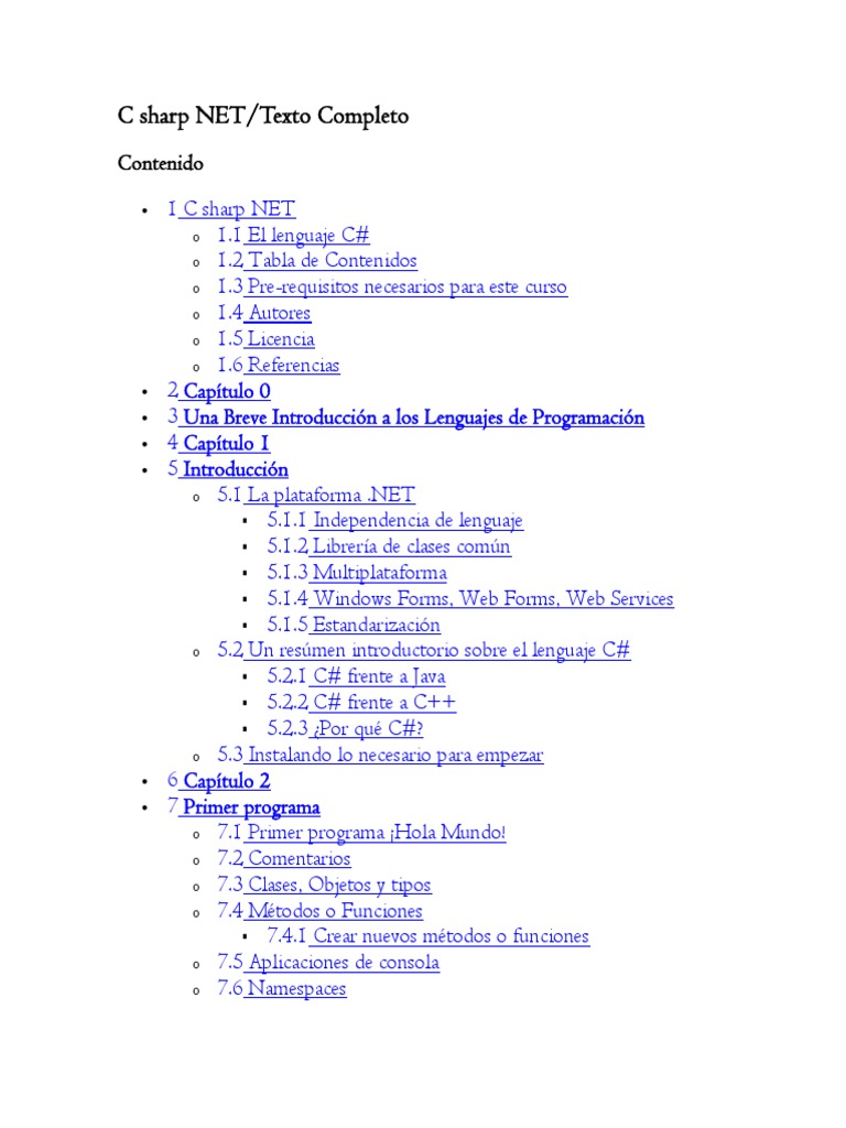 C Sharp Net Libro Introduccion Pdf C Sharp Lenguaje De 0010