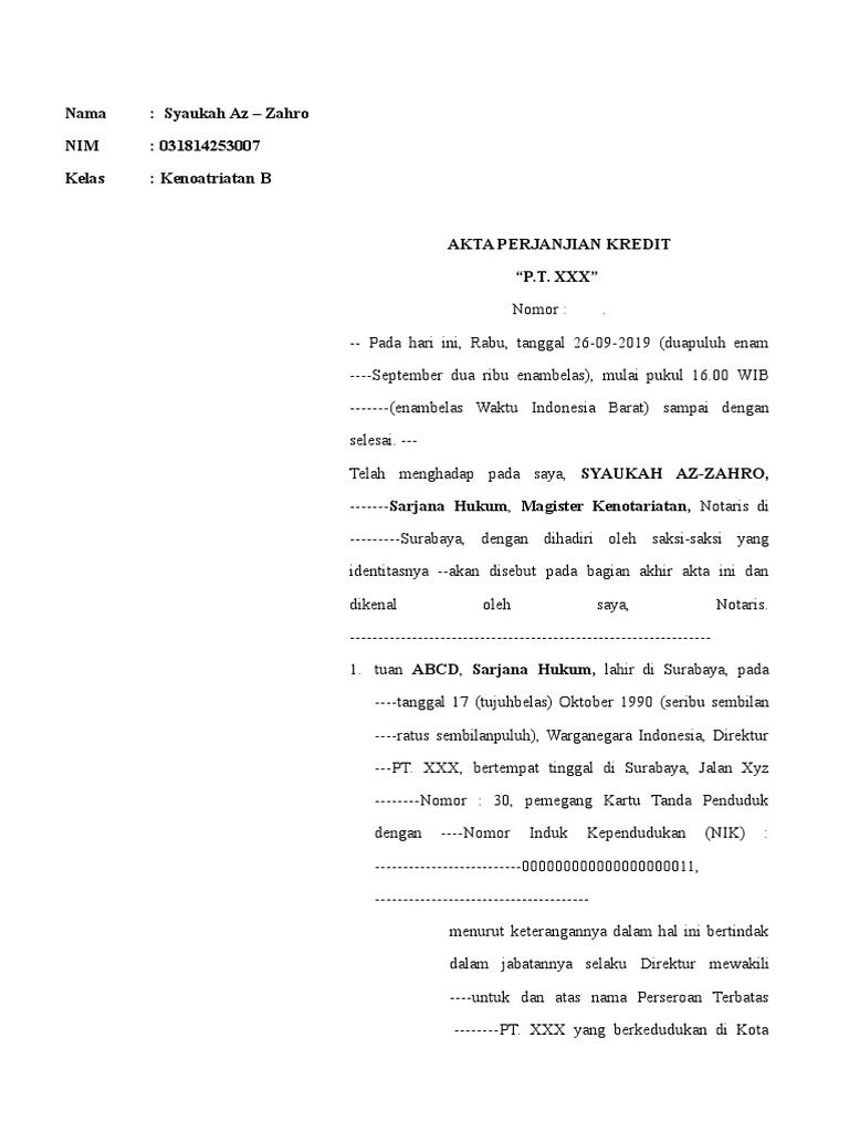 Awal Akta Dan Komparisi | PDF