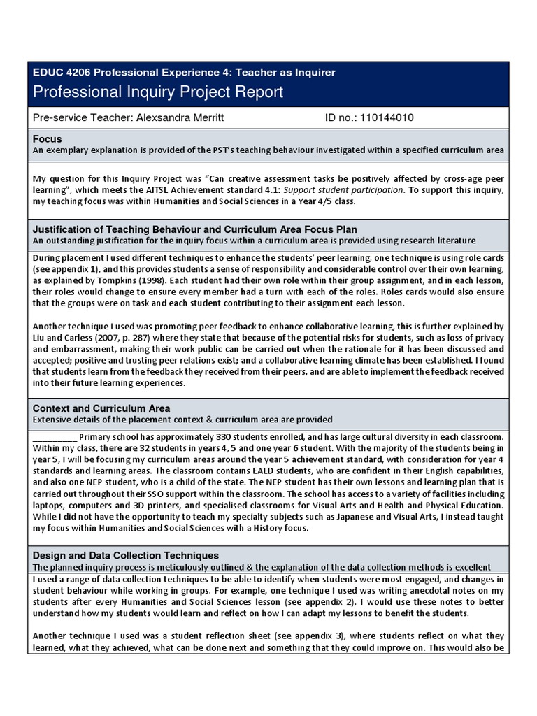 Pip Report | PDF | Teachers | Curriculum
