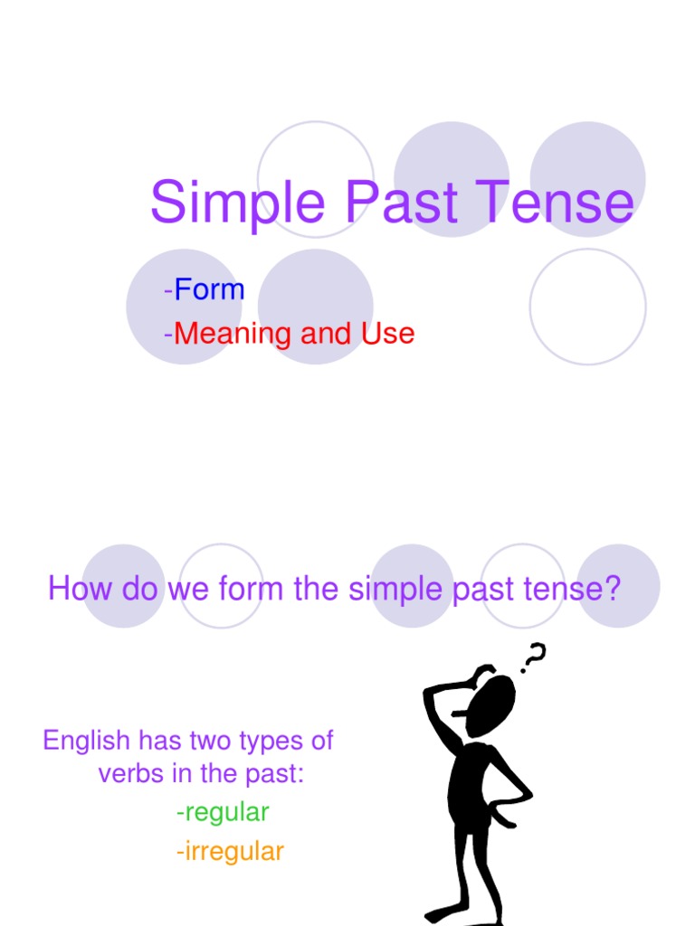 Simple Past Tense: Meaning and Use | PDF | Grammatical Tense | Verb