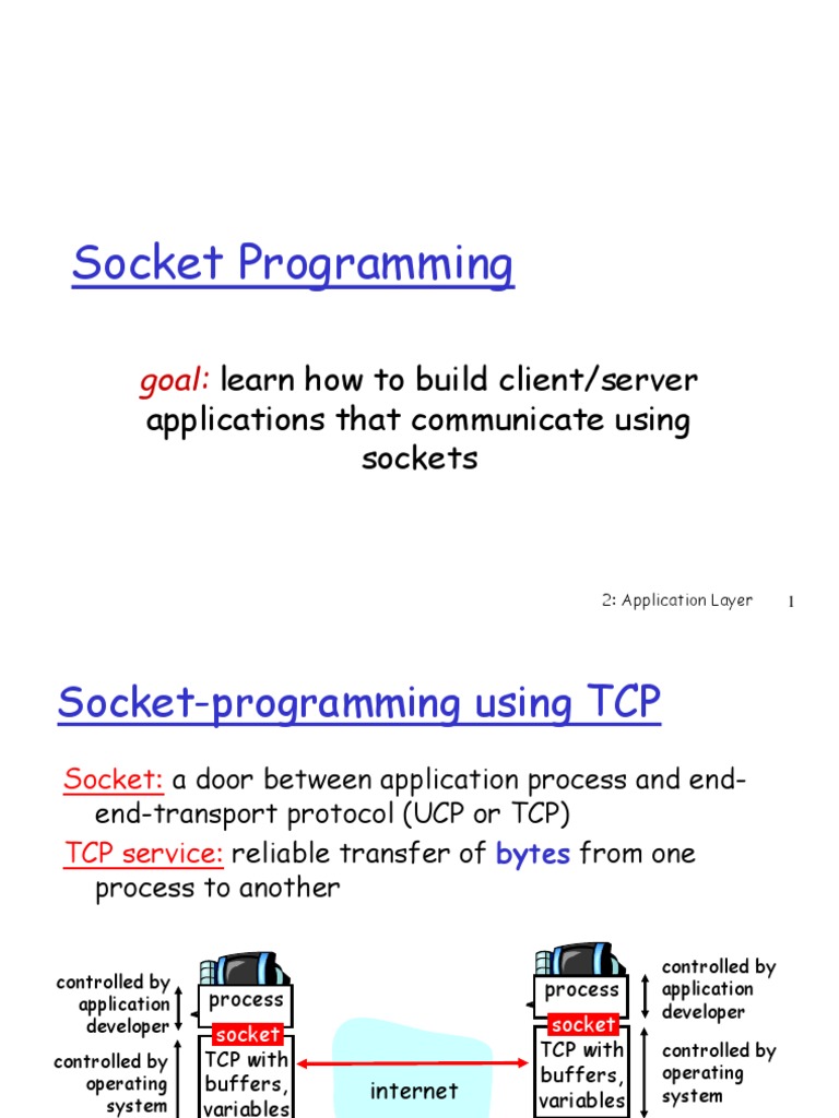 Socket Programming Pdf Network Socket Port Computer Networking